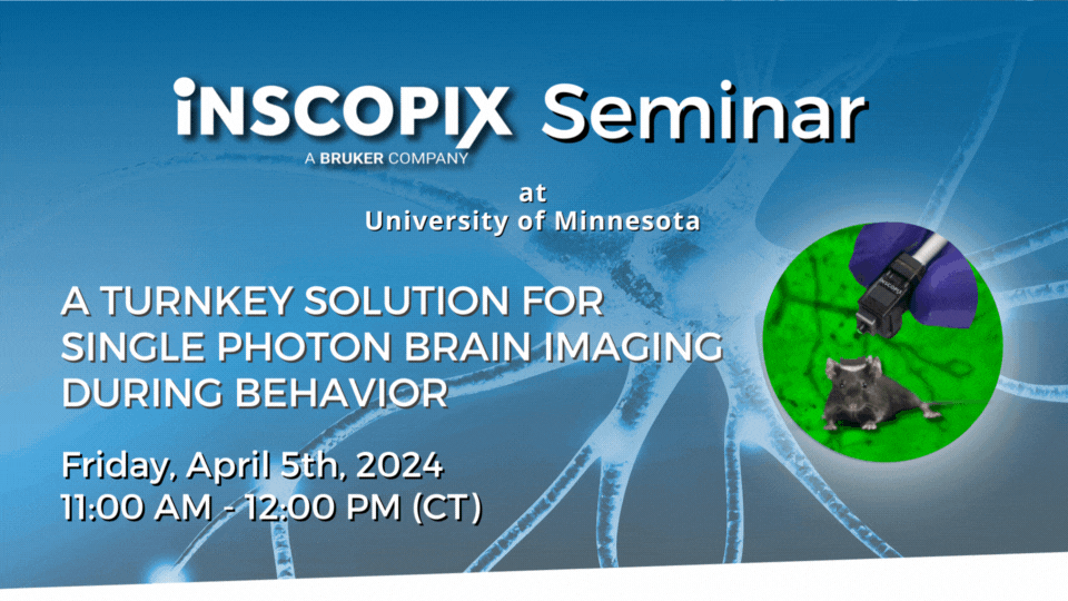 Inscopix seminar at University of Minnesota, Friday, Apr 5, 2024.